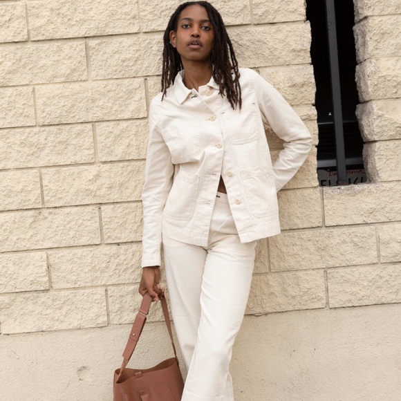Everlane | Jackets & Coats | Everlane The Chore Utility Jacket White M ...